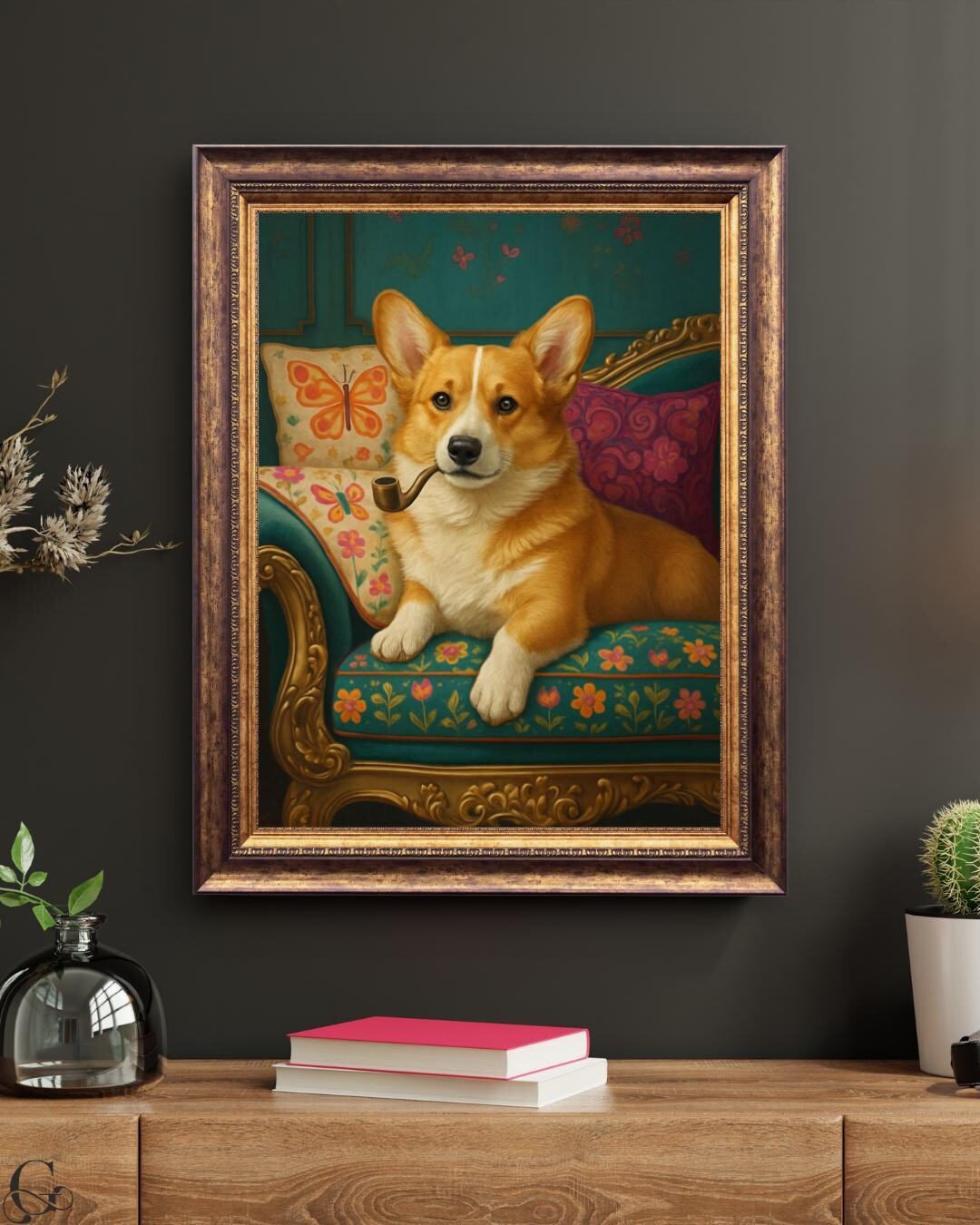 Distinguished Corgi With Pipe – Quirky Dog Art Print - Etsy