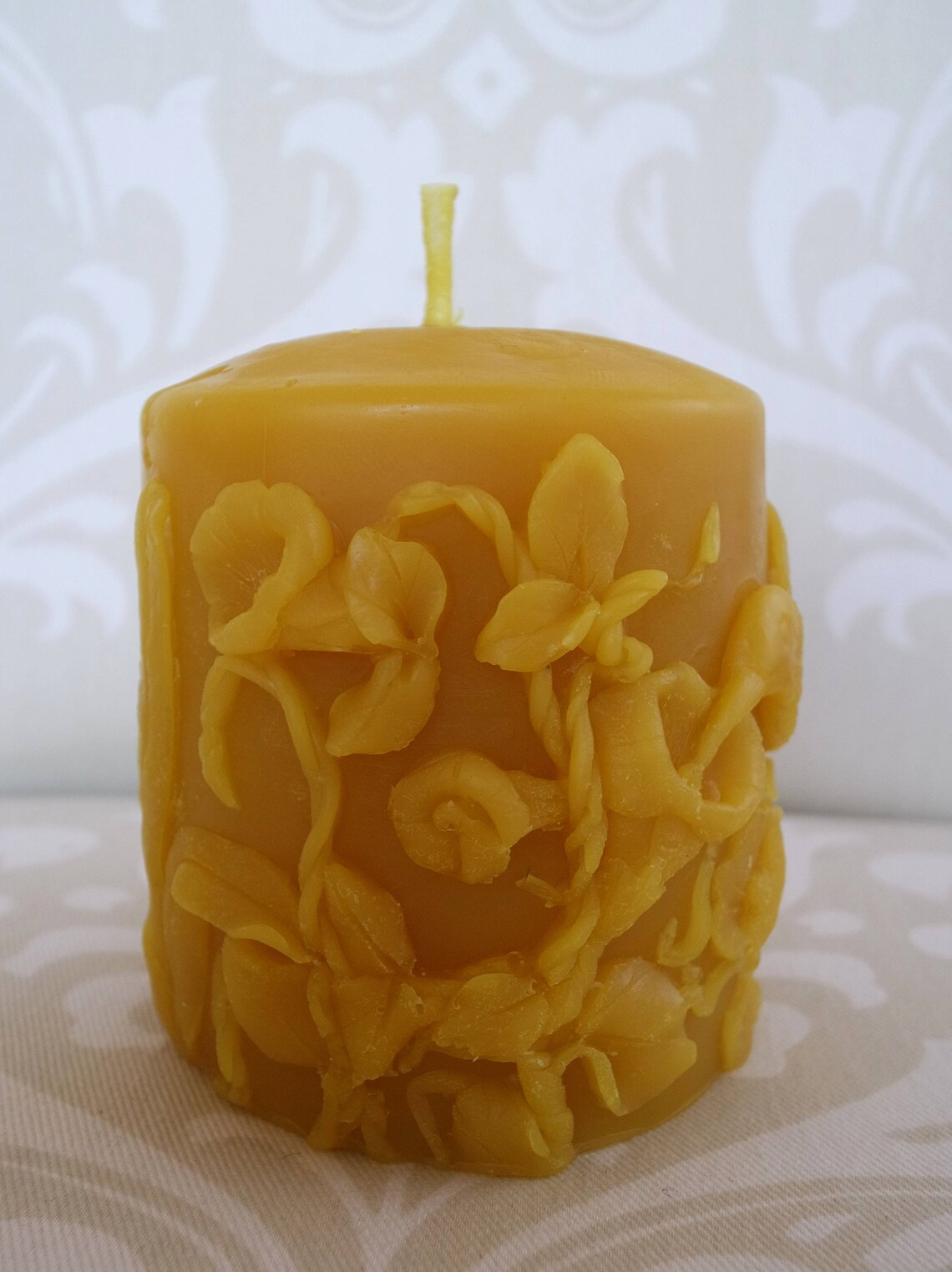 Handmade 100% Beeswax Candle Hummingbird and Morning Glory - Etsy