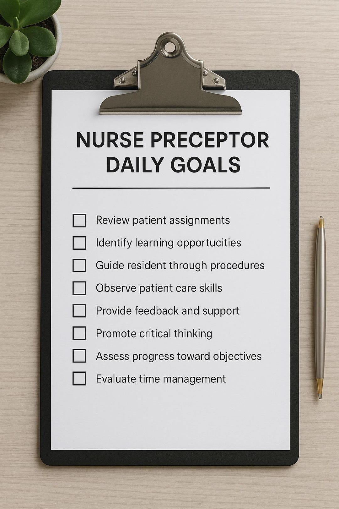 Nurse Preceptor Guidelines for New Residents | Printable Expectations ...