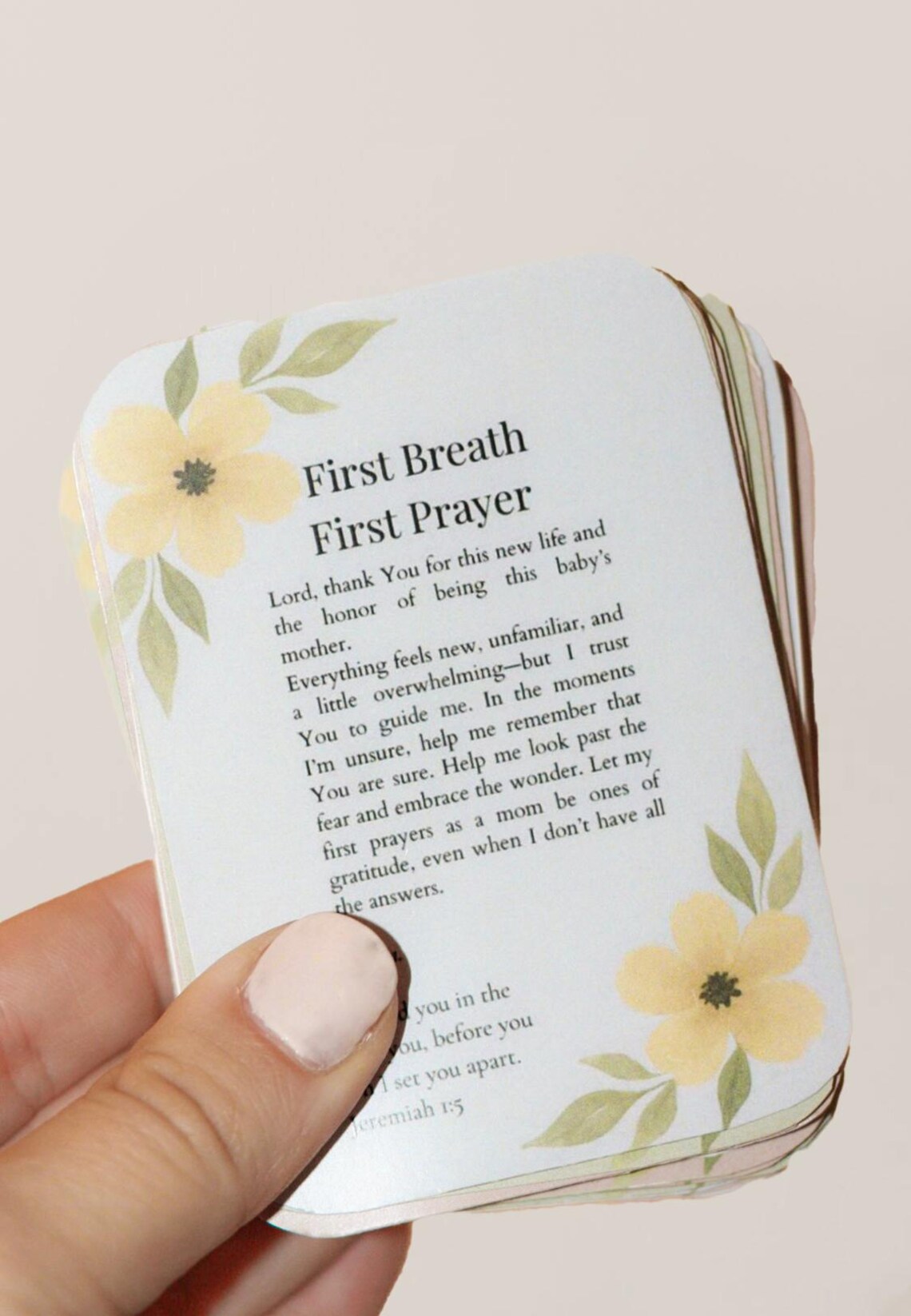 New Mom Prayer Cards-faith Based Encouragement for Moms, Scripture ...