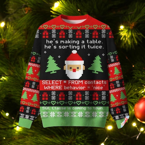 Sql Santa Jumper - Etsy UK