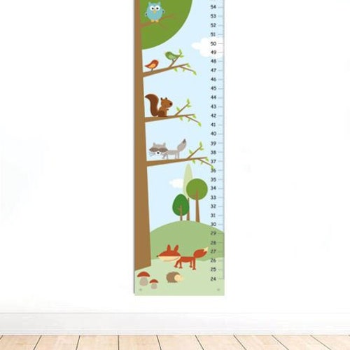 Children Growth Chart Woodland Forest Friends Height Chart | Etsy
