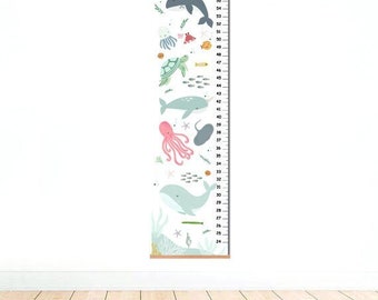 Personalised, Children's Height Chart, Growth Chart, Ocean Nursery ...