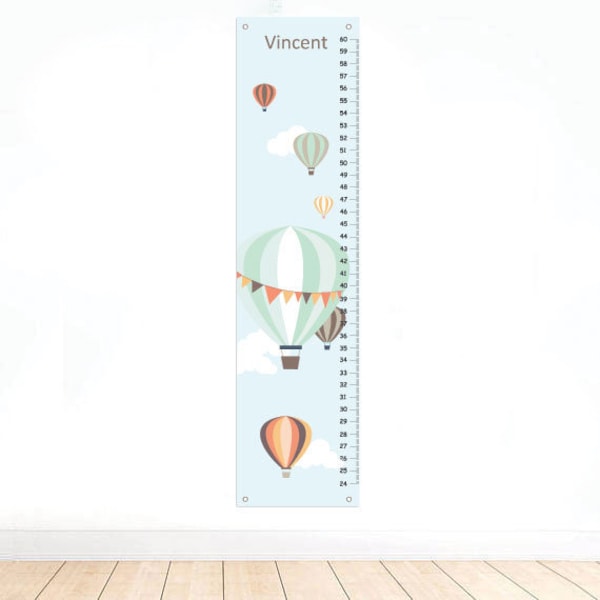 Hot Air Balloon Canvas Growth Chart - Etsy