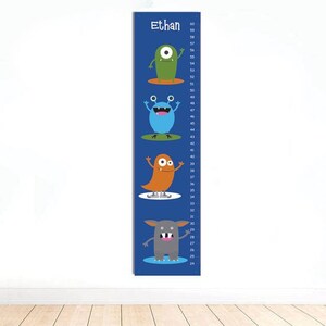 Monster Growth Chart Personalized Growth Chart - Monster Nursery Decor ...