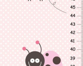 Personalized Lady Bug Canvas Growth Chart | Etsy