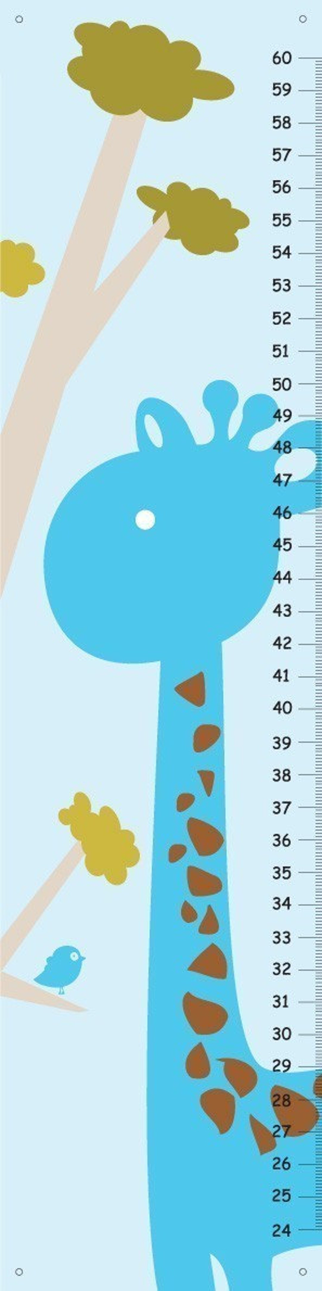 Personalized Giraffe Canvas Growth Chart - Etsy