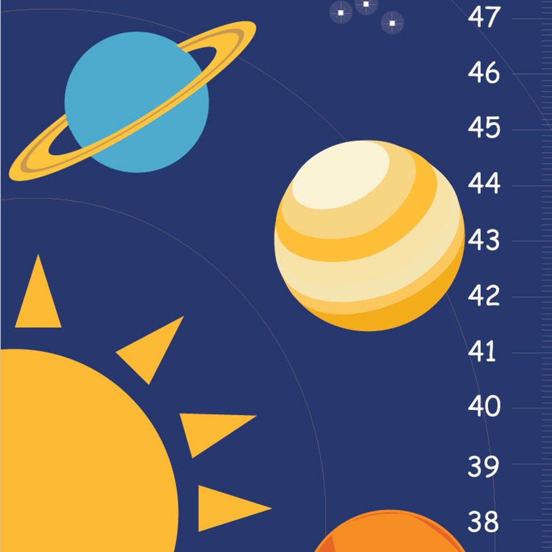 Personalized Solar System Nursery Growth Chart - Etsy
