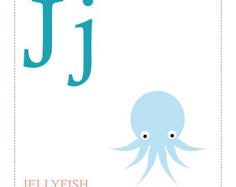 J is for Jellyfish | Abcs Coloring Page | Alphabet | Printable Digital ...