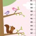 Canvas Growth Chart - Woodland Forest Friend Pink - Etsy