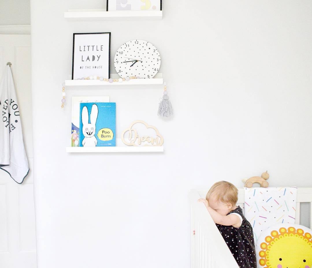 Stars WALL Clock for Kids Bedroom Baby Nursery Love You to | Etsy