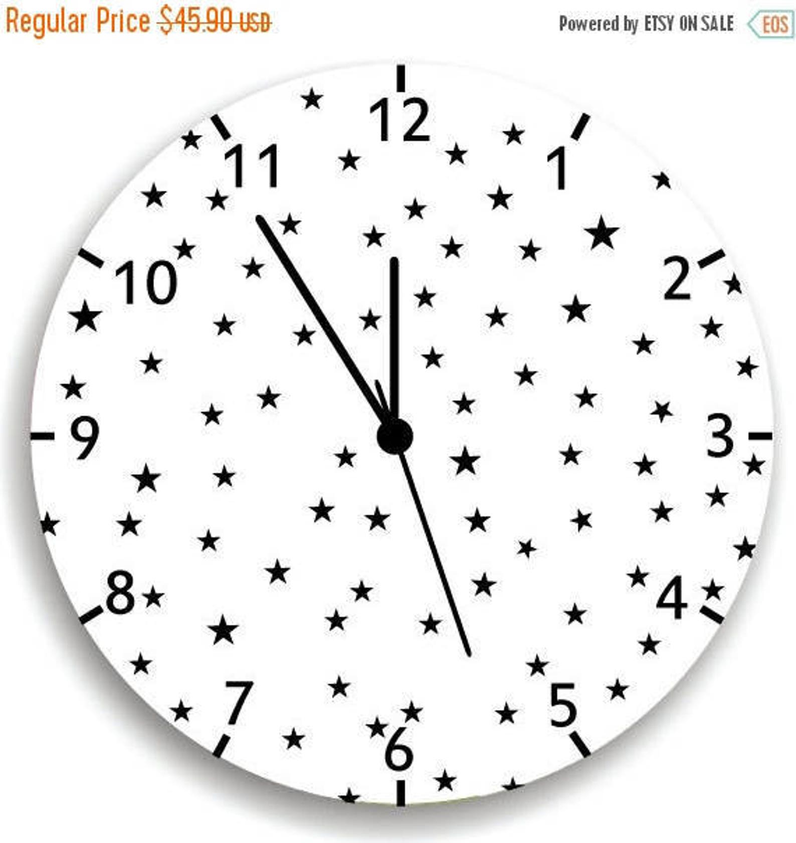 Stars WALL Clock for Kids Bedroom Baby Nursery Love You to | Etsy