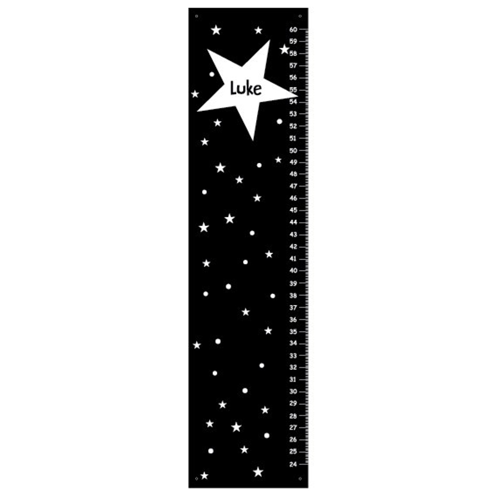Children Growth Chart Stars Height Chart Black and White - Etsy