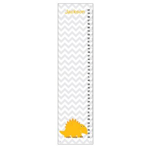 Chevron Yellow Gray Growth Chart - Etsy