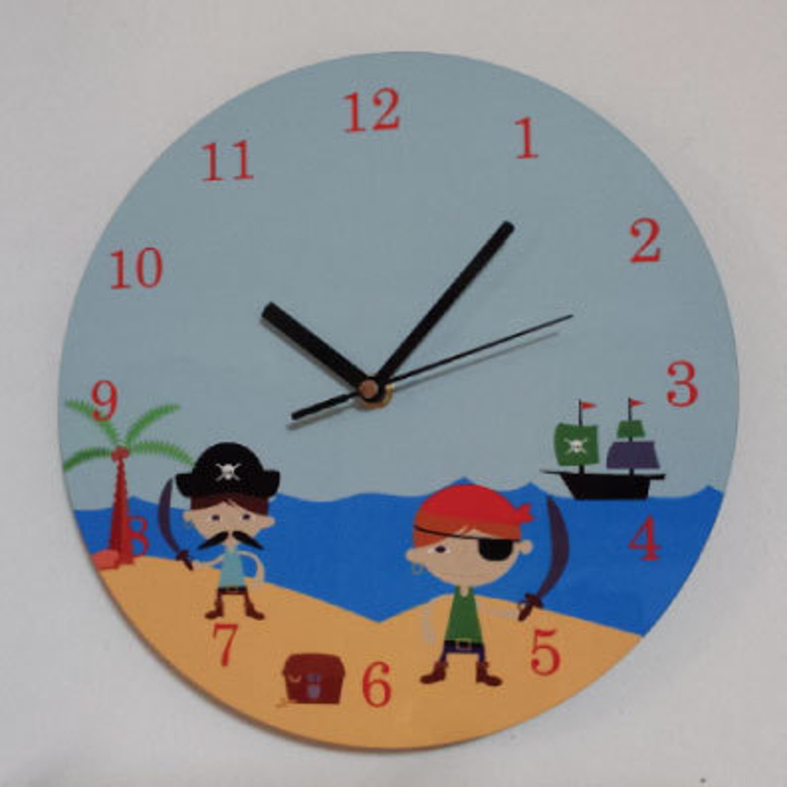 Pirates Kids Wall Clock Kids Pirates Clock Baby Pirates - Etsy