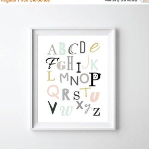 ABC Poster Print - Nursery Alphabet, ABC Wall Art, Nursery Decor, Kids ...