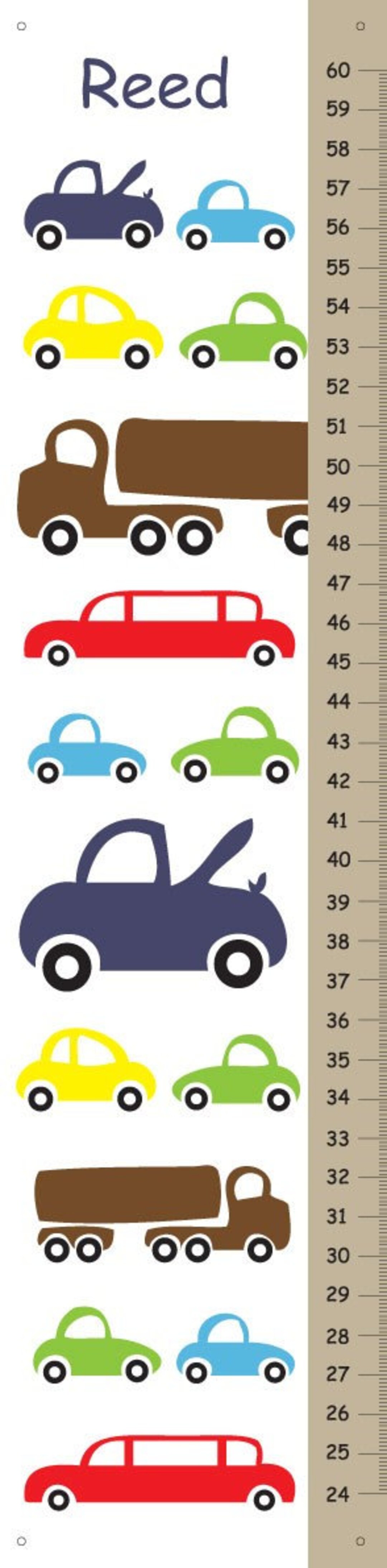 Personalized Vehicles Growth Chart - Etsy