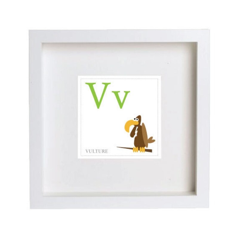 V is for Vulture - Alphabet Print - Etsy