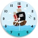 Pirate Wall Clock, Children Wall Clock, Nursery Room Decor Pirate Ship ...