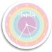 Rainbow WALL CLOCK - Pastel Colors, Personalized Clock, Pastel Nursery ...