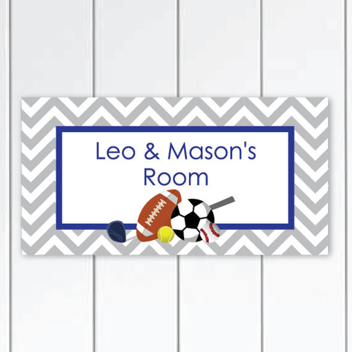 Sports Theme Door Sign Golf Club Tennis Football Sport Balls - Etsy