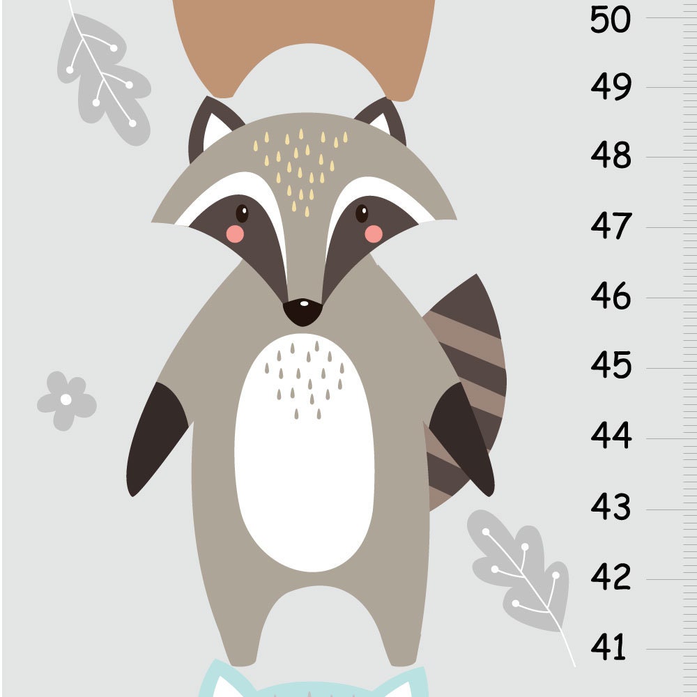 Woodland Growth Chart, Forest Friends Height Chart ,personalized Growth ...