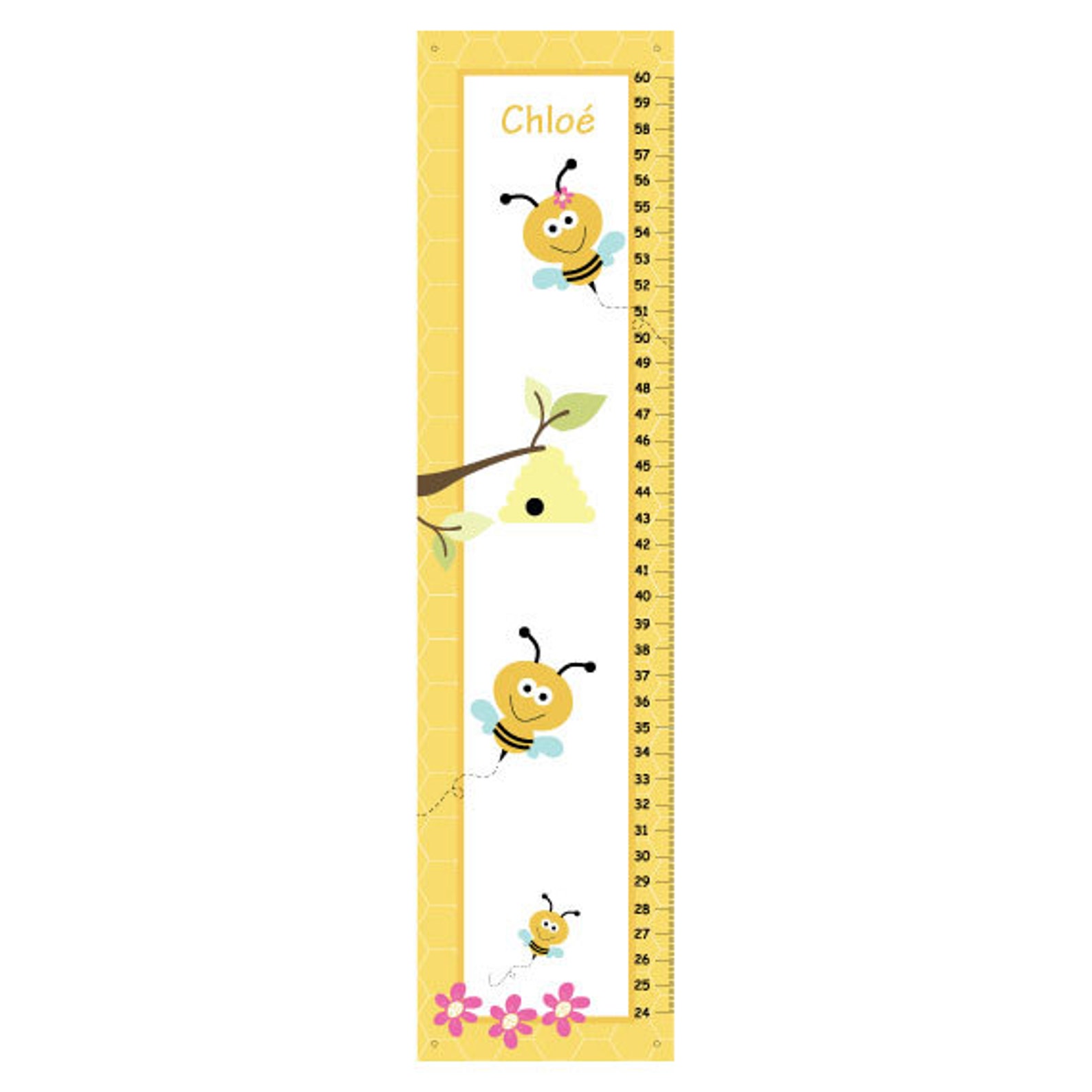 Little Bumble Bee GROWTH CHART Kids Bedroom Wall Art - Etsy