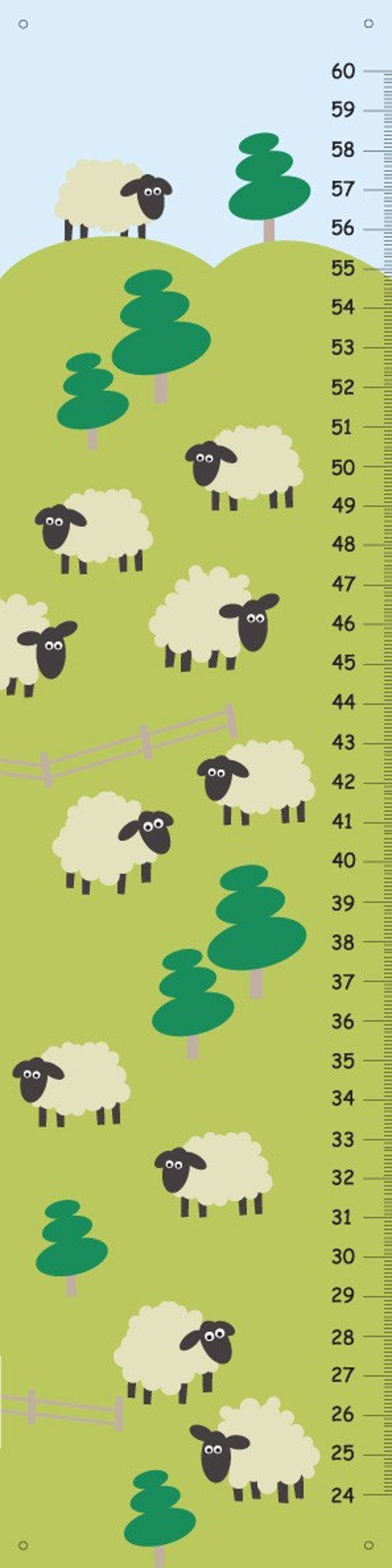 Sheeps in Pasture Growth Chart - Free Personalization - Etsy