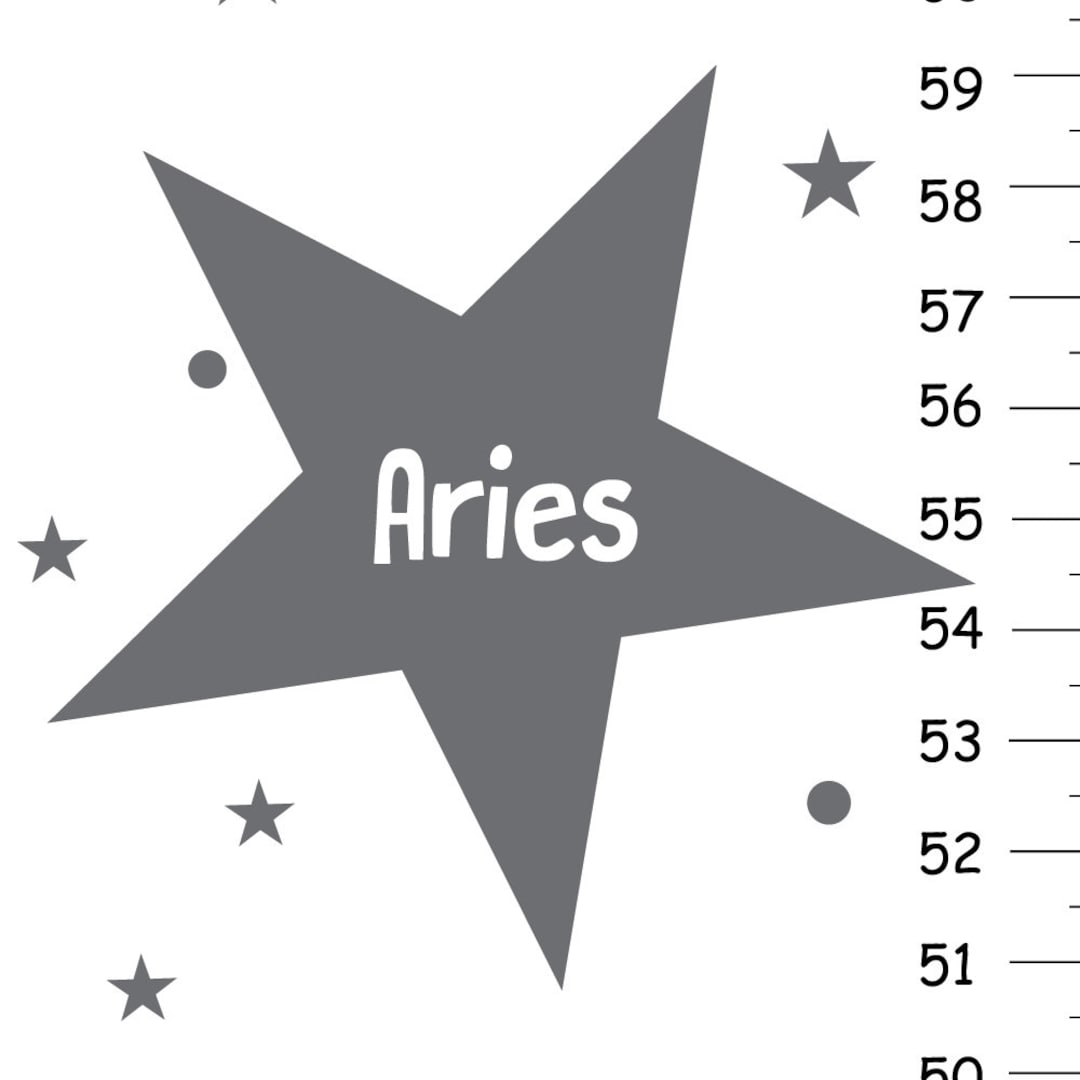 Stars Growth Chart, Stars Height Chart ,personalized Kid's Growth Chart ...