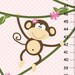 Girl Monkey Canvas Growth Chart - Etsy