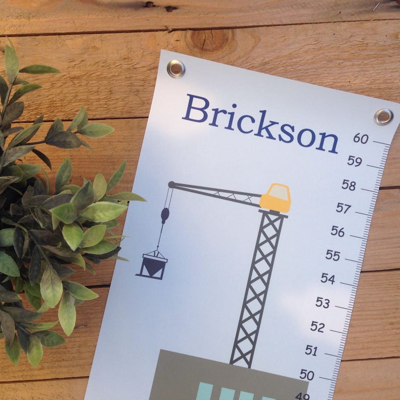 Kids growth chart Personalized Canvas Growth Chart | Etsy