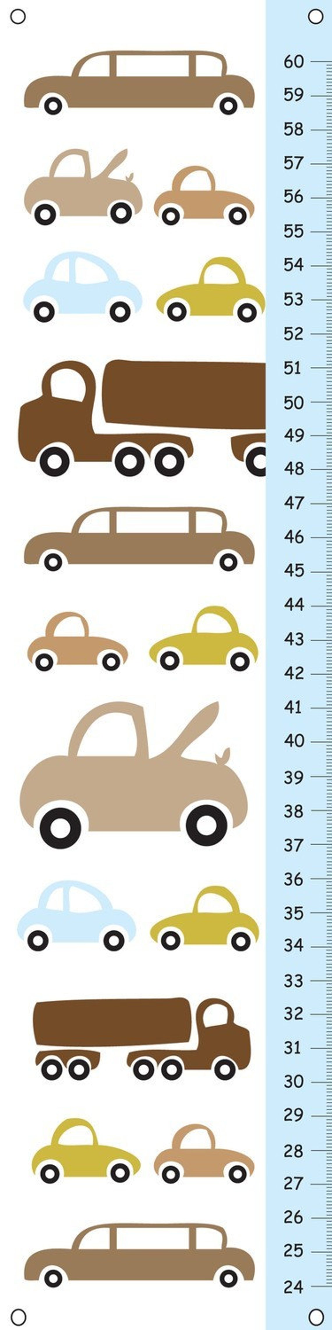 Personalized Growth Chart Brightly Colored Vehicles | Etsy