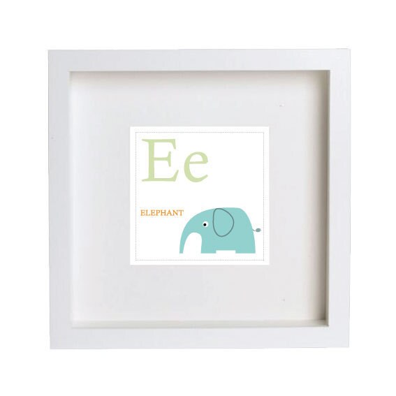 E is for Elephant Alphabet Print | Etsy
