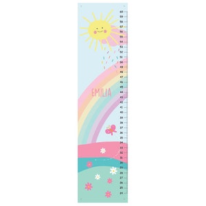 Pastel Rainbow GROWTH CHART - Baby Room Decor-baby Shower Decor- Pastel ...