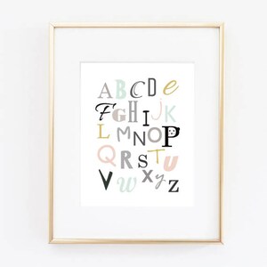 ABC Poster Print - Panda- Nursery Alphabet, ABC Wall Art, Nursery Decor ...