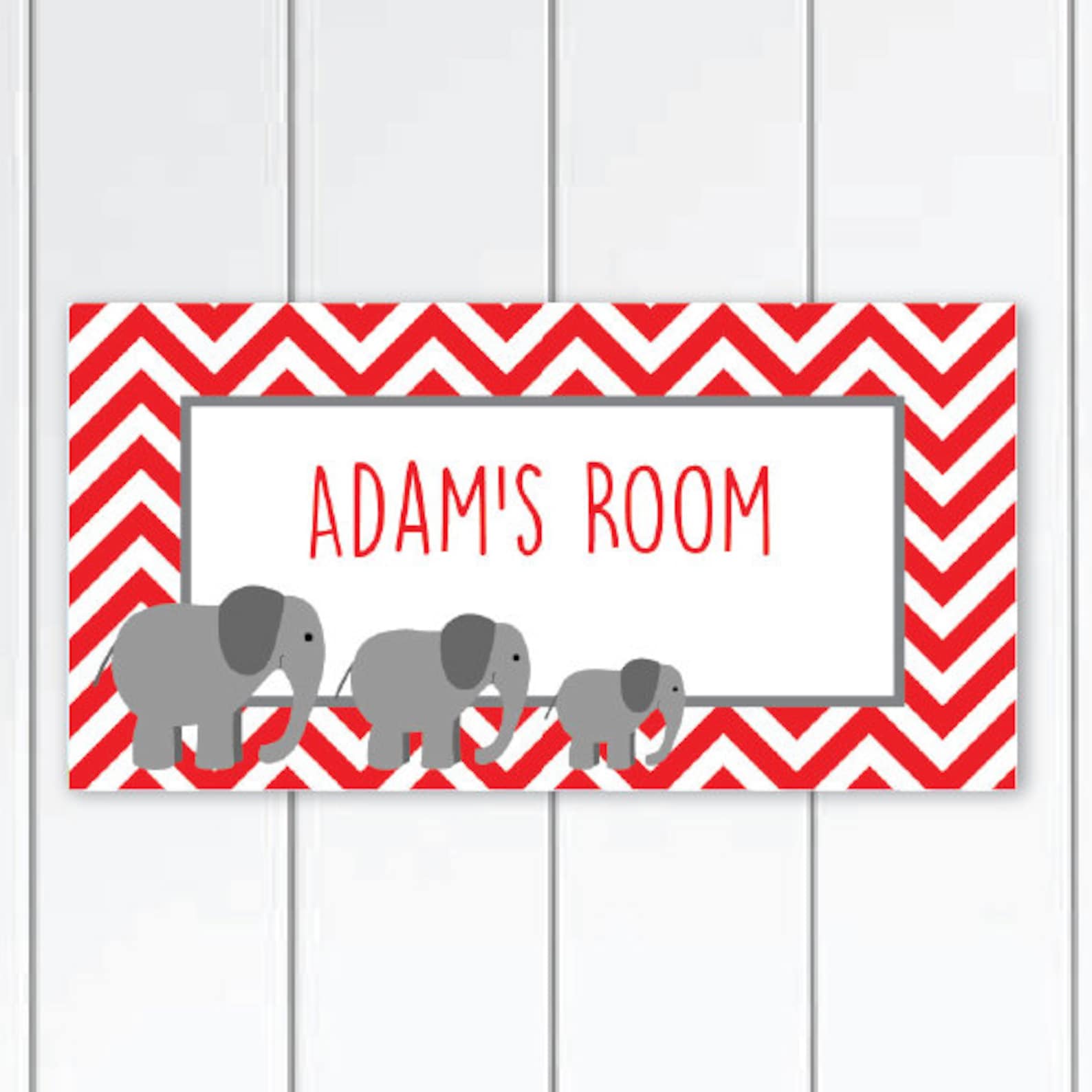 Elephant-bedroom-decor-elephant-red and White | Etsy