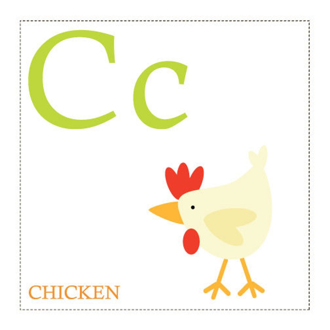 C is for Chick - Alphabet Print - Etsy