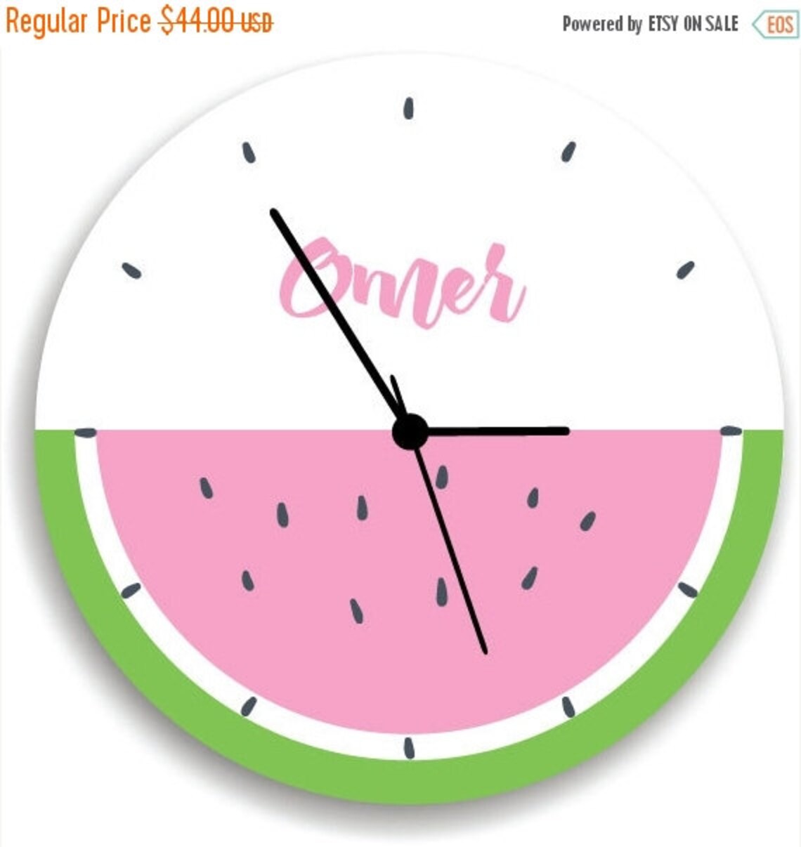 Watermelon WALL Clock Watermelon Decor Girls Nursery | Etsy
