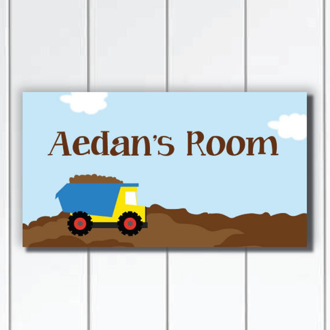 Construction Truck Babies Bedroom Nursery Kids DOOR SIGN Wall Art - Etsy