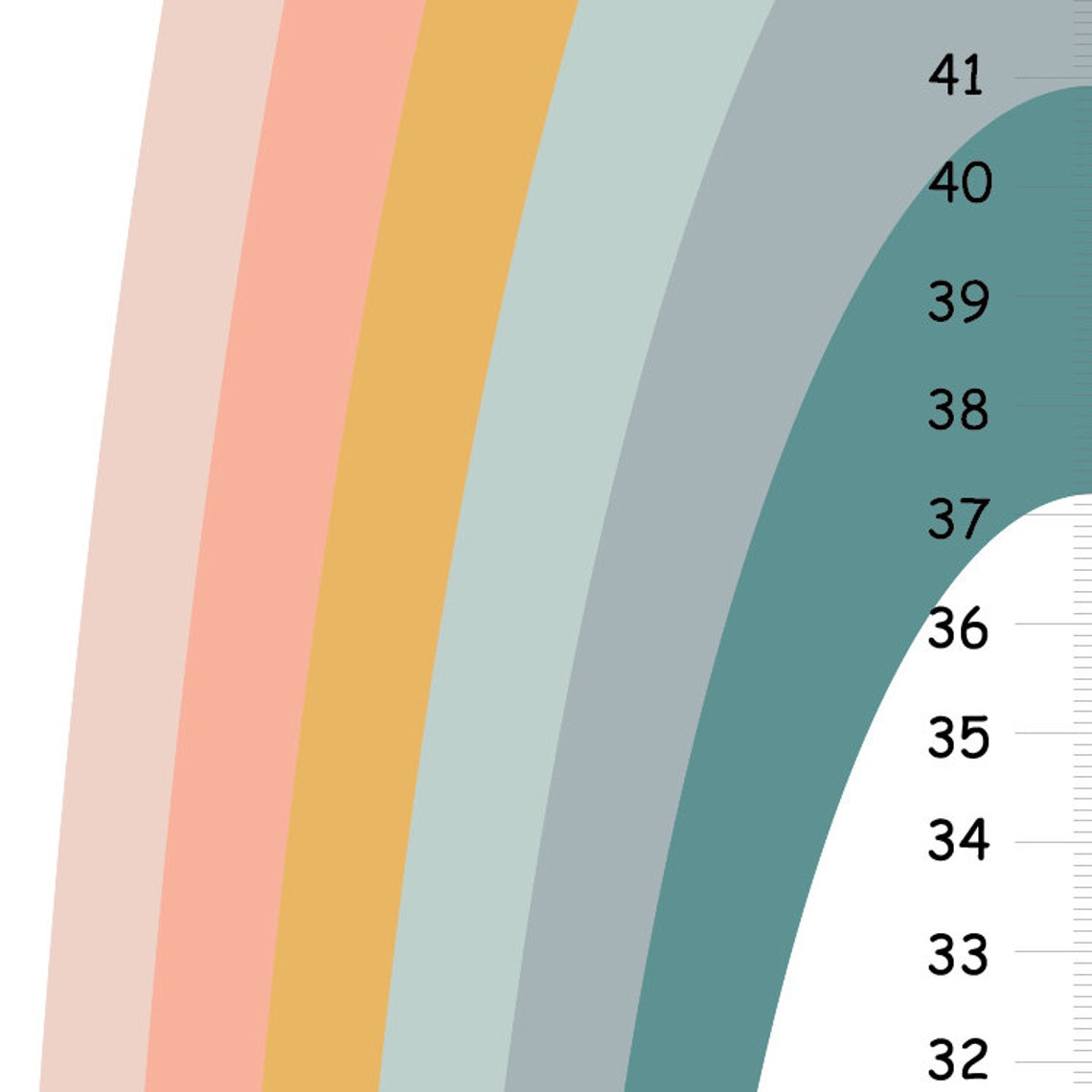 Rainbow GROWTH CHART Baby Room Decor-baby Shower Decor - Etsy