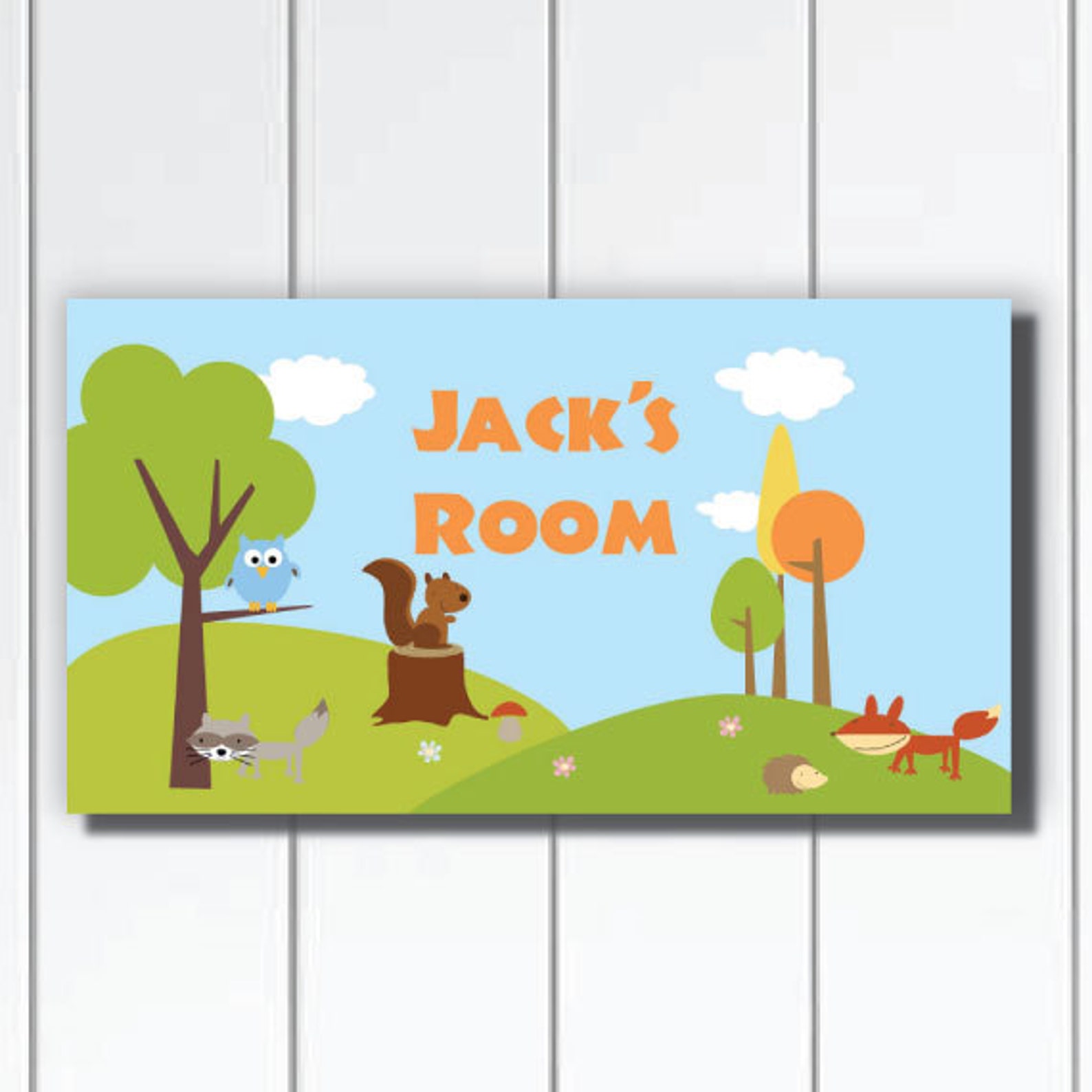 DOOR SIGN Woodland Forest Friends Baby Nursery Kids Bedroom Wall Art - Etsy