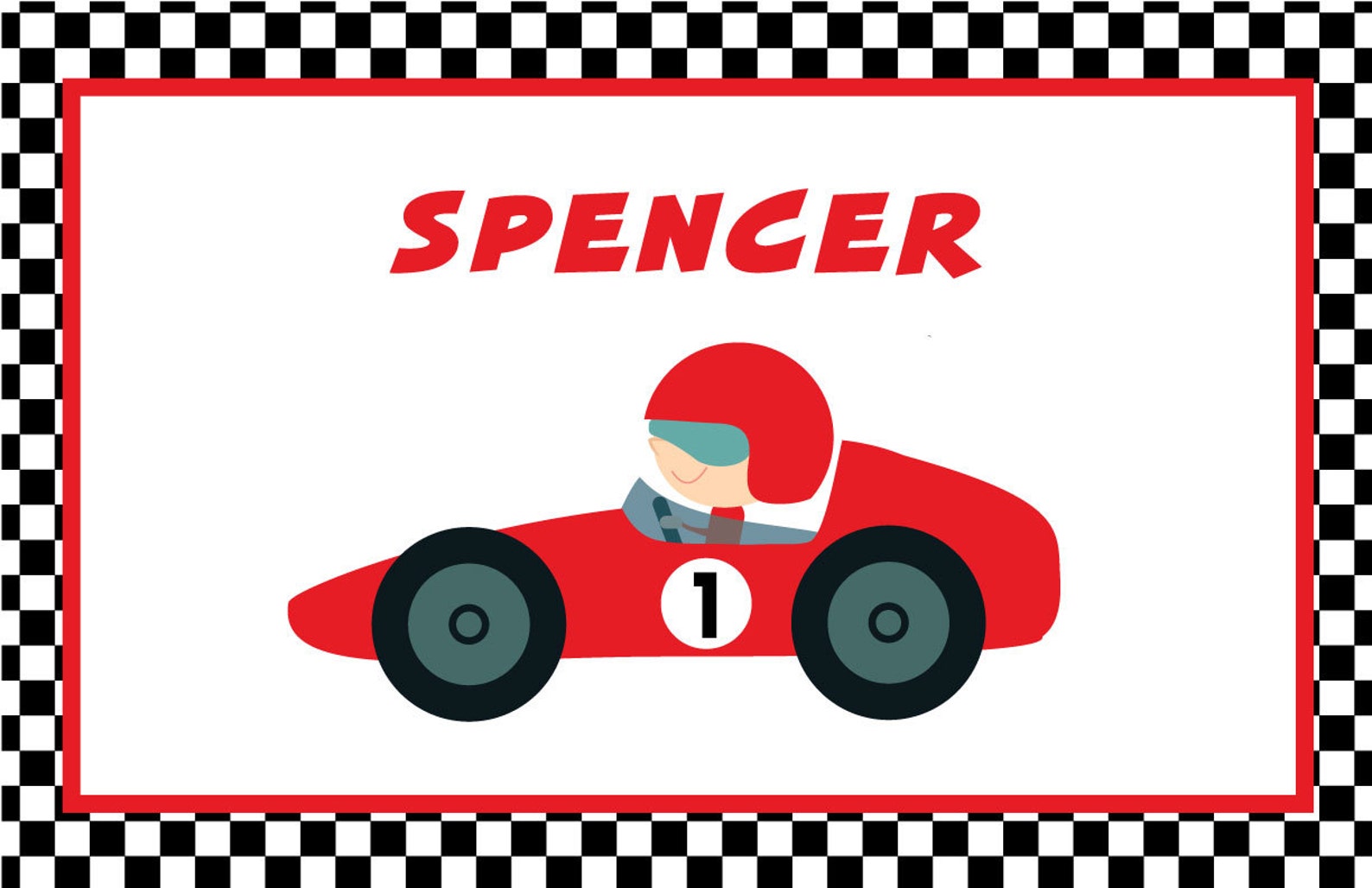 Kids-personalized-placemat-personalised-car-placemat-race Car Tableware ...