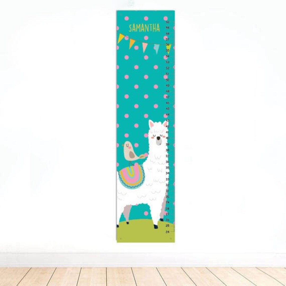 Personalized Growth Chart - Llama Growth Chart, Llama Baby Wall Art ...