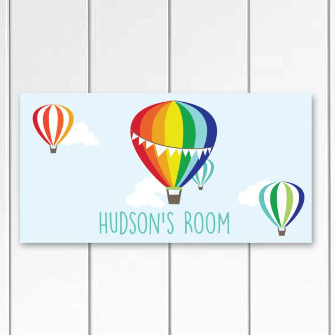 Hot Air Balloon Door Sign, Air Balloon Bedroom Decor, Hot Air Balloon ...
