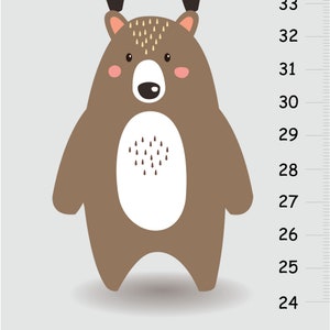 Woodland Growth Chart, Forest Friends Height Chart ,personalized Growth ...