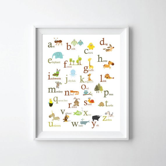 Animal ABC Print - 11X14 - Etsy