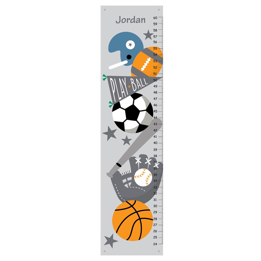 Personalized Sport Growth Chart - Etsy