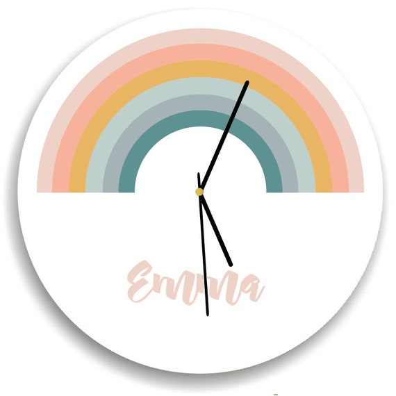 Rainbow Wall Clock Rainbow Wall Decor Rainbow Decor | Etsy