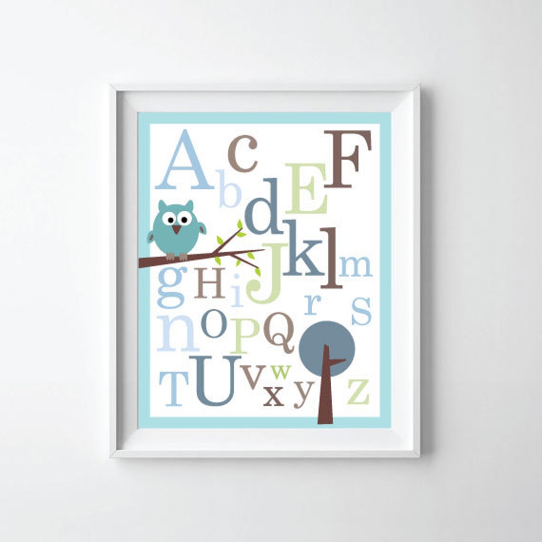 ABC Alphabet Poster Print - Baby Nursery Wall Decor - 11X14 - Etsy