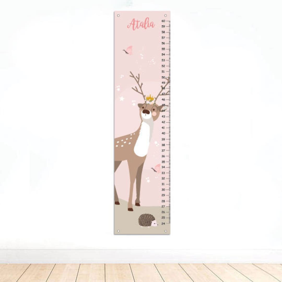 Woodland Growth Chart , Deer Growth Chart, Woodland Nursery Decor ...